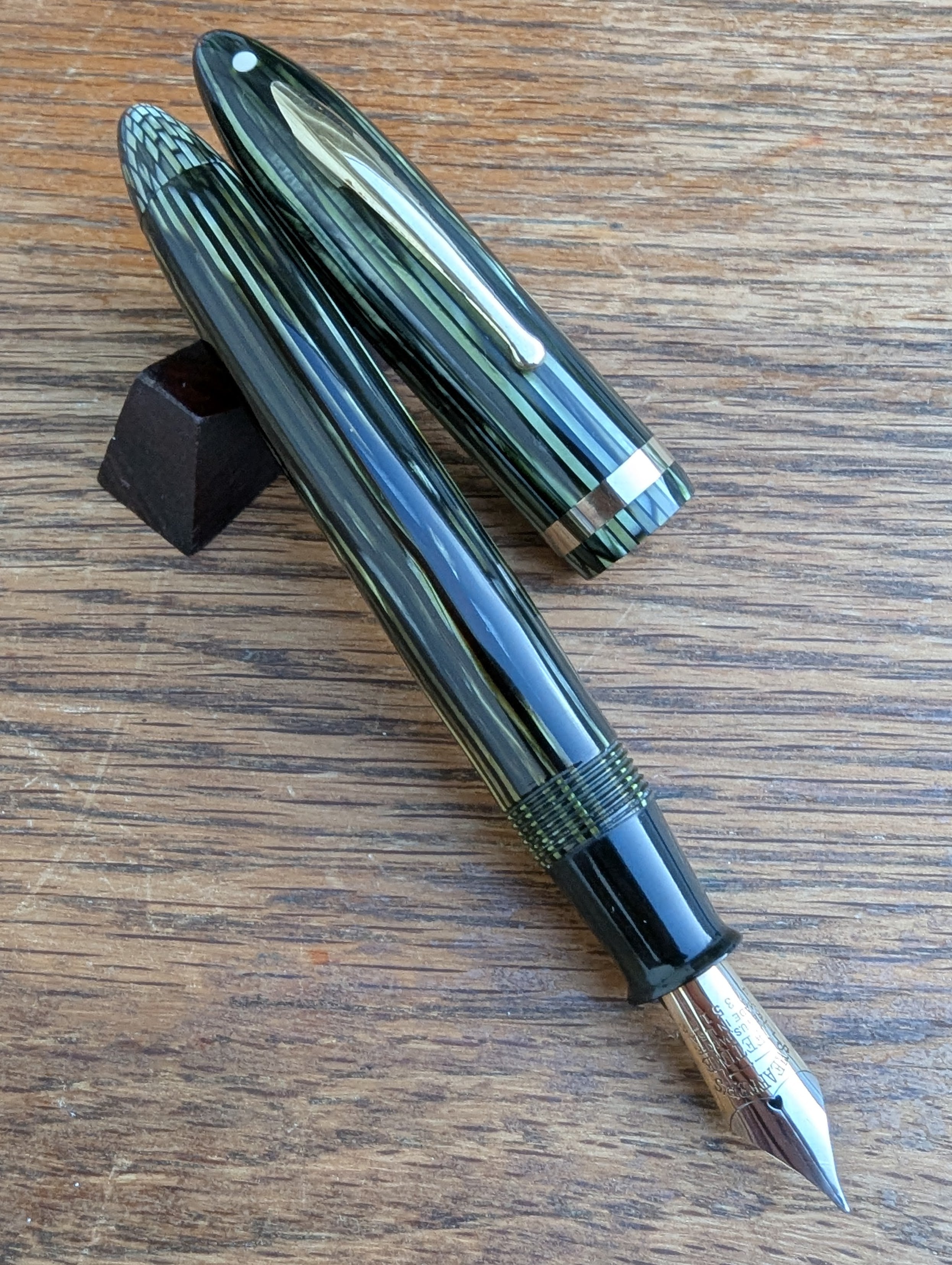 Marine Green Sheaffer Balance Premier (OS) pen - Vacuum-fil - medium p ...